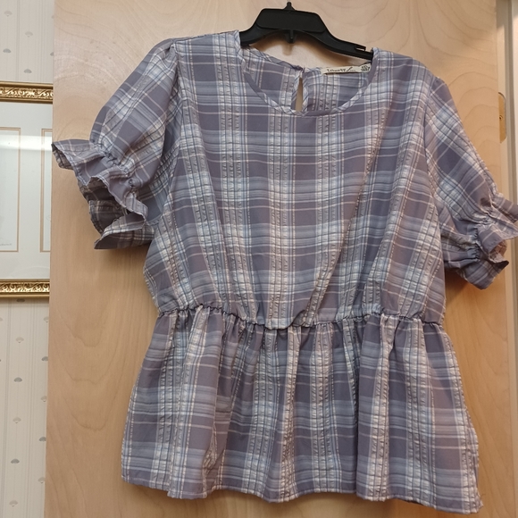 Liberty Love | Tops | Purple Lavender Peplum Boxy Top Liberty Love 2x ...